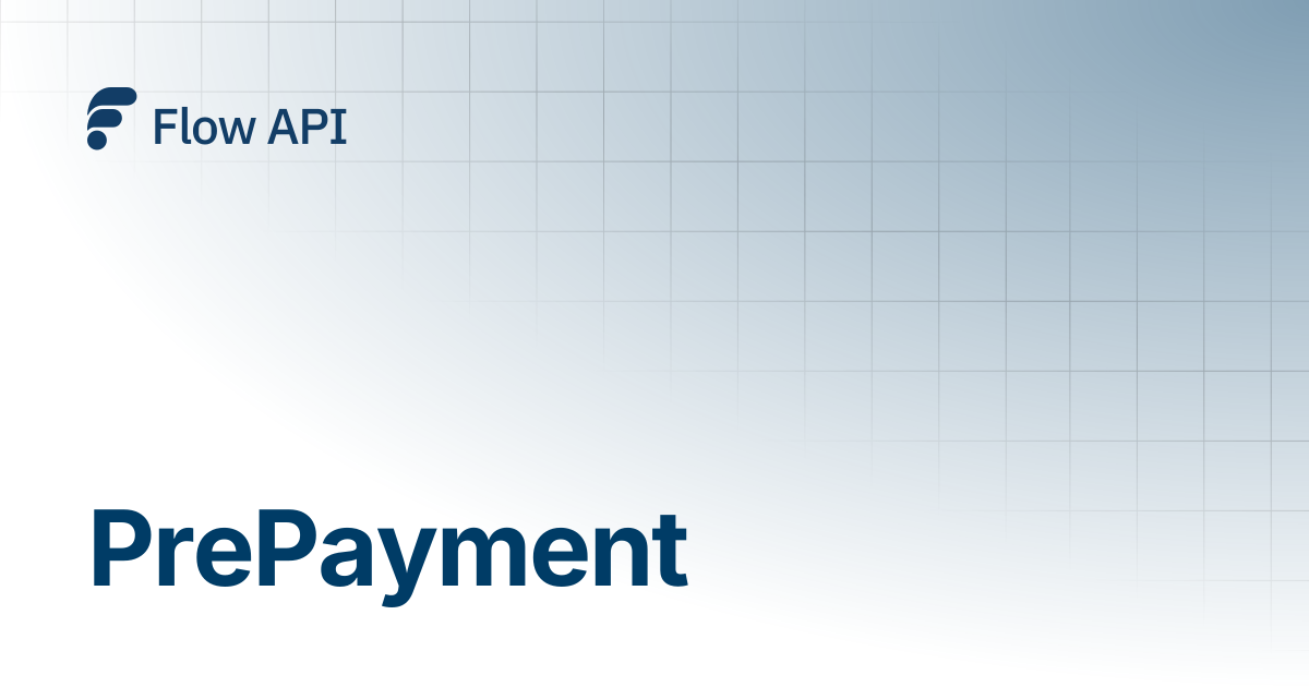 PrePayment | Flow Retail API