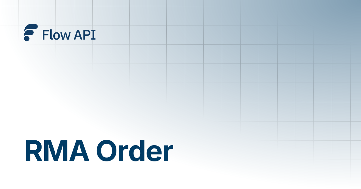 RMA Order | Flow Retail API
