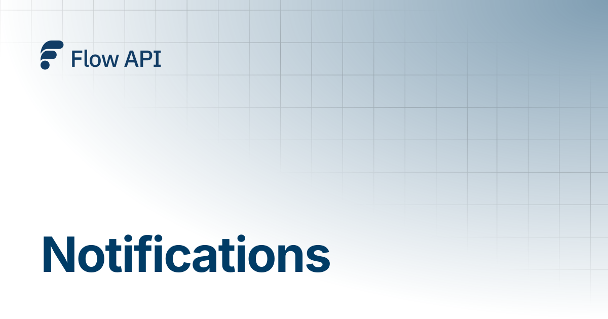 Notifications | Flow Retail API