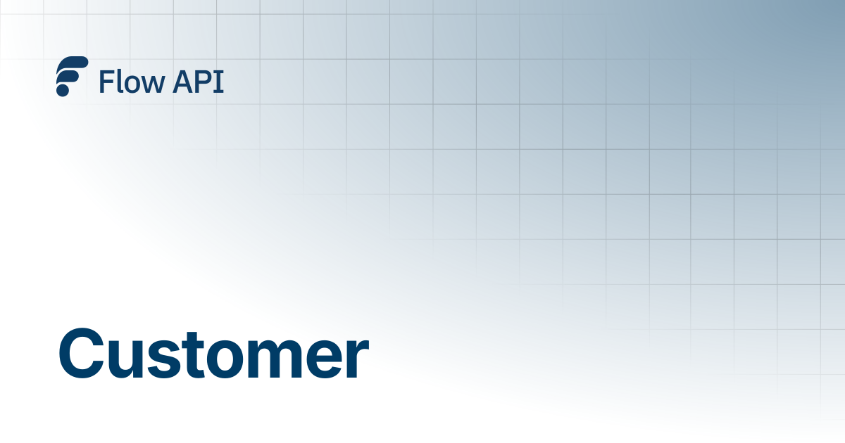 Customer | Flow Retail API