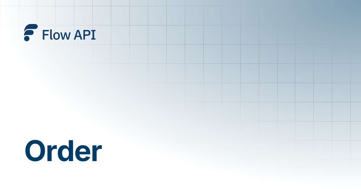 Order | Flow Retail API