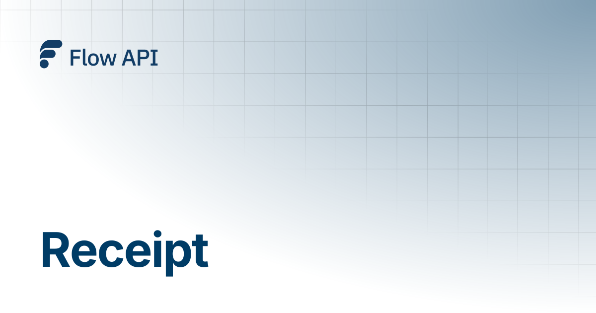 Receipt | Flow Retail API