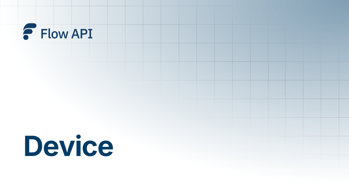 Device | Flow Retail API