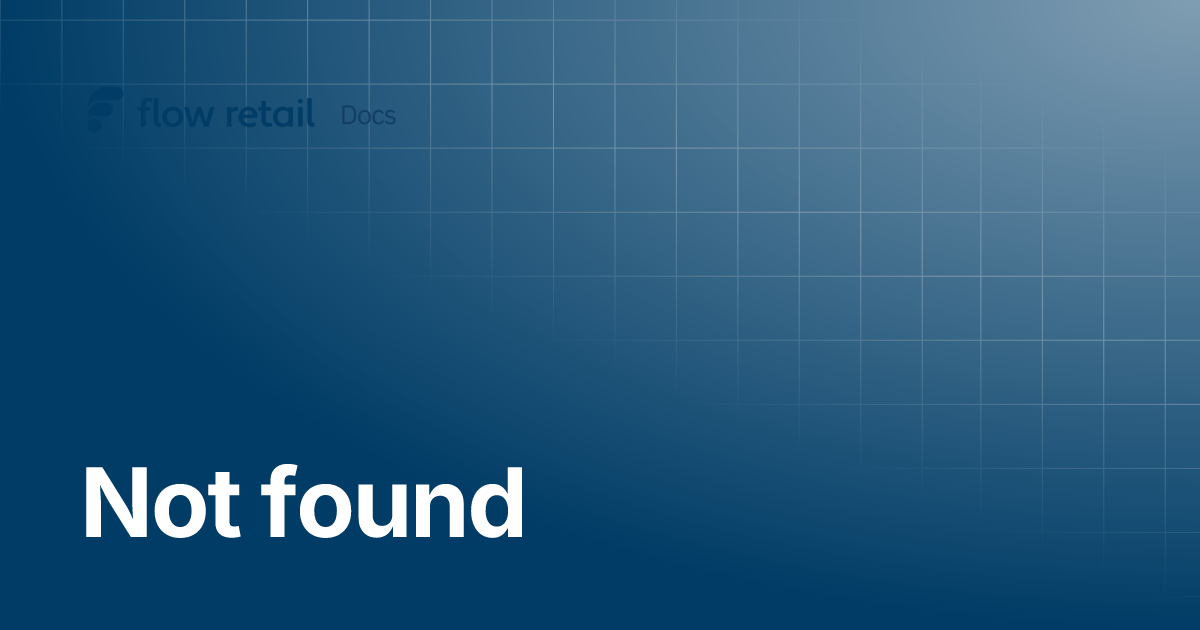 Sales reports | Flow Retail Docs